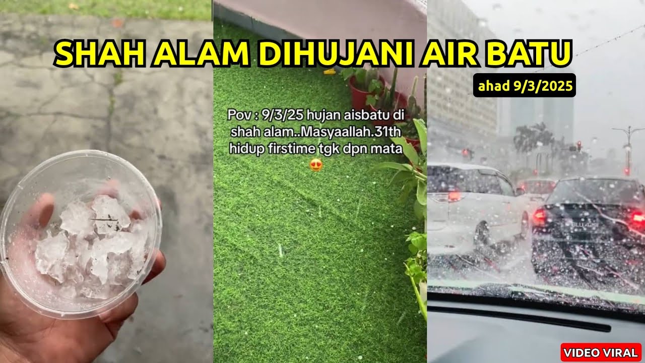 GEMPAR ‼️ HUJAN AIS BATU DI SHAH ALAM, SELANGOR - YouTube
