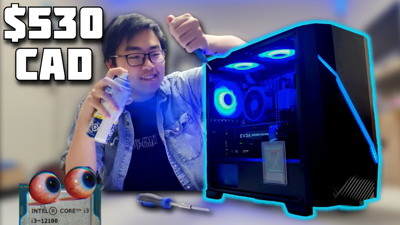 $550 Blue Themed Gaming PC Build! - YouTube