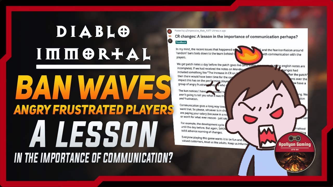 Ban Waves Angry frustrated players - A lesson in the importance of ...