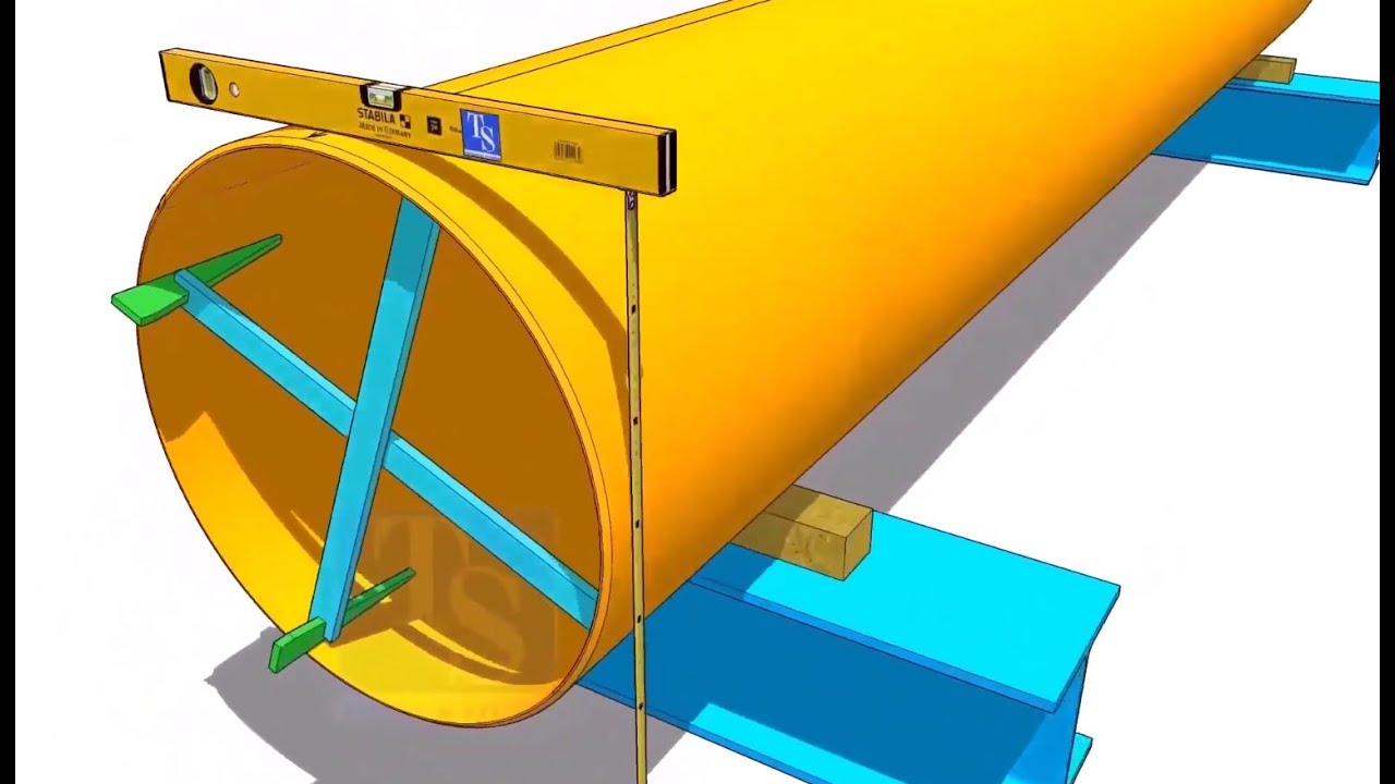 How to mark the center line of a pipe in different methods and divide a ...
