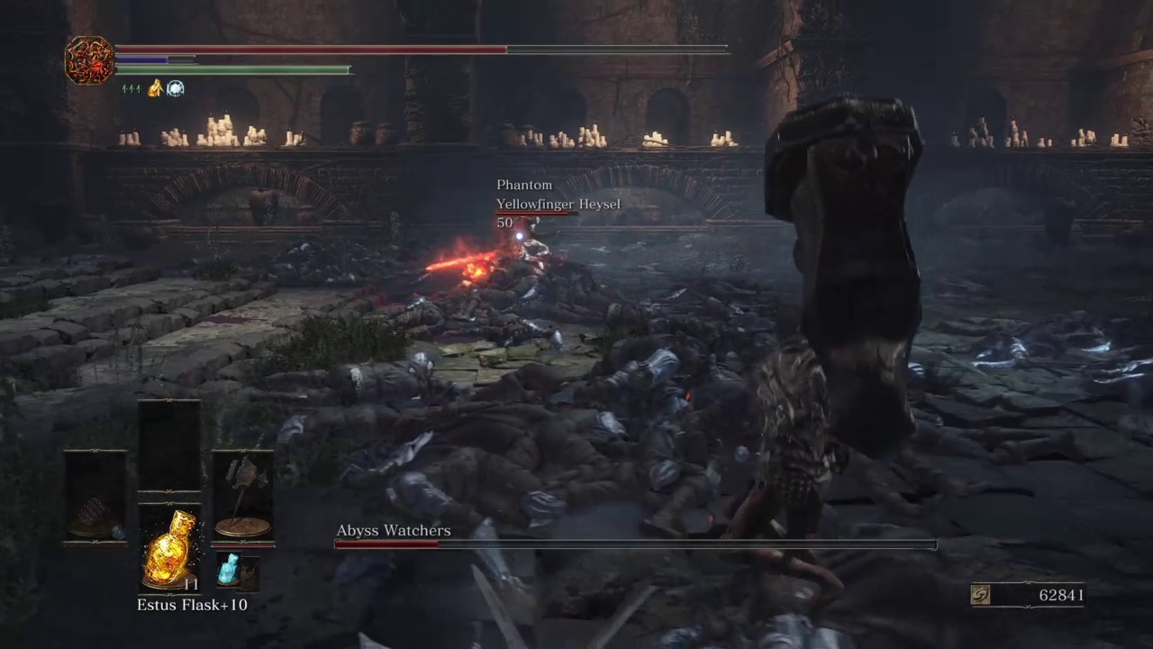 Yellowfinger heysel vs abyss watcher (phase 2) - YouTube