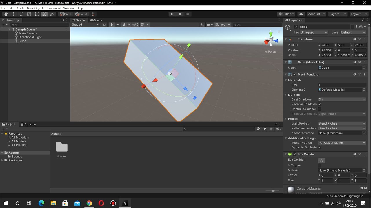 Sıfırdan Unity Ders 04 | Toolbar, Position, Rotation, Scale (Araç ...
