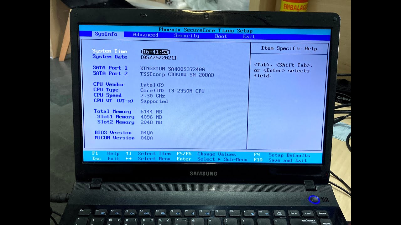 COMO ENTRAR NA BIOS DO NOTEBOOK SAMSUNG NP300e4a PARA FORMATAR ...