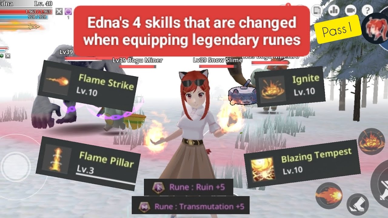 Edna's skills altered by legendary runes Pass 1 | Epic Conquest 2 - YouTube