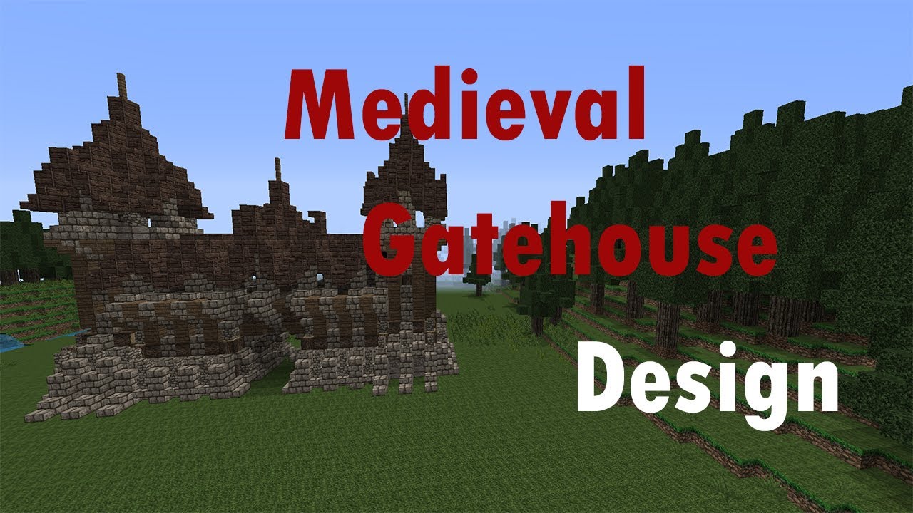 Minecraft: Medieval Gatehouse Design - YouTube