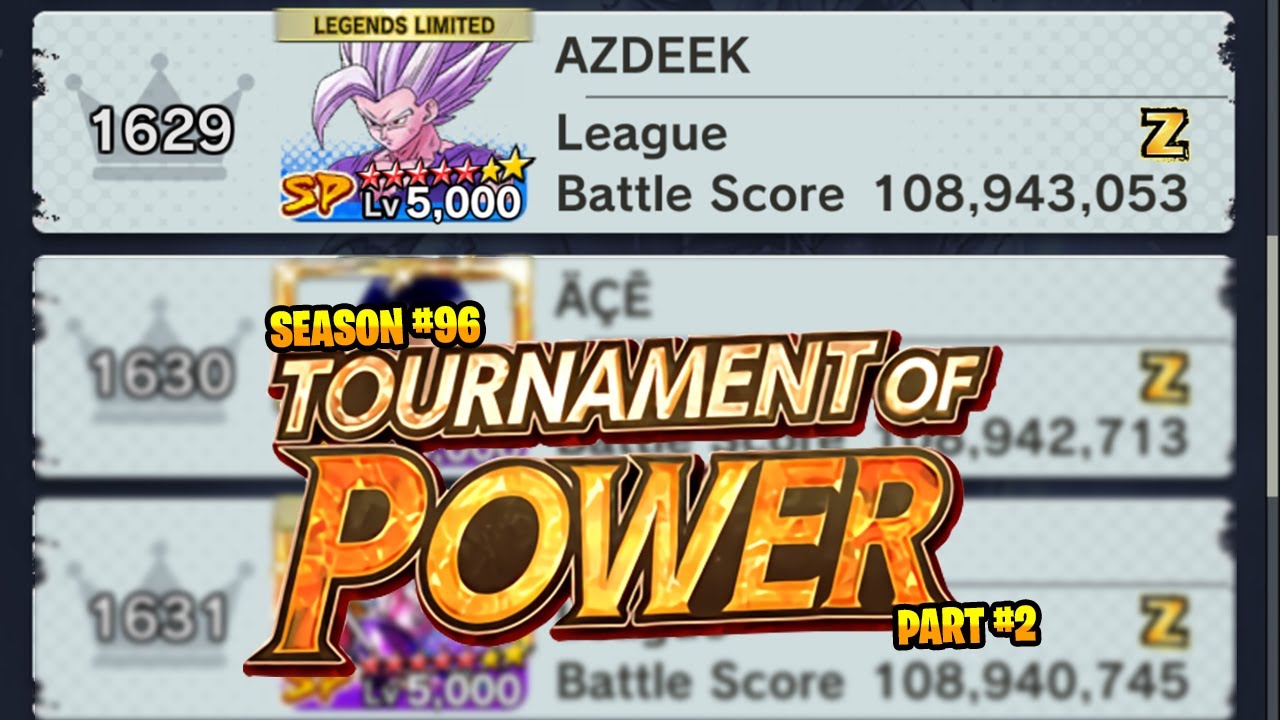 TOP SEASON 96 FULL WALKTHROUGH PART 2 (standard edition) (Dragon Ball ...