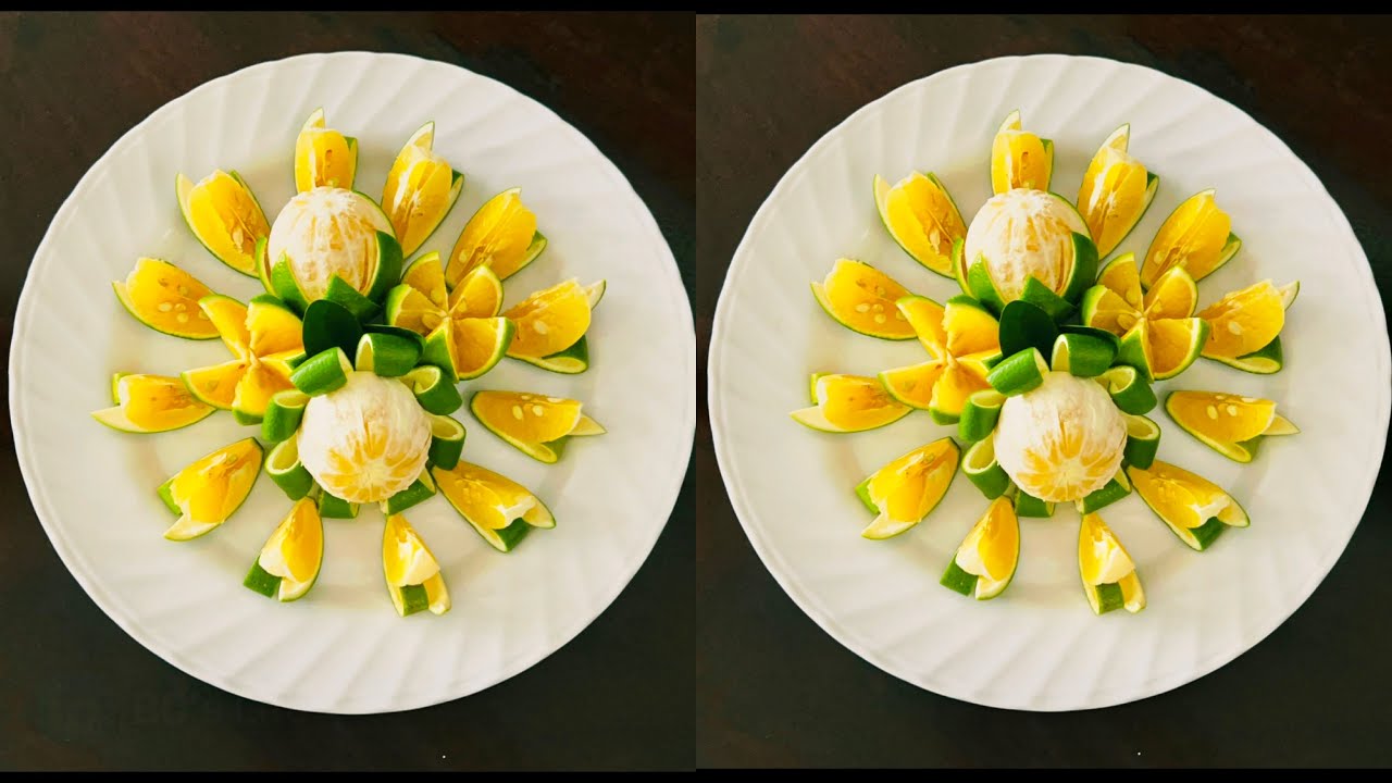 how to cut and decorate beautiful orange plates | BC’sLife - YouTube