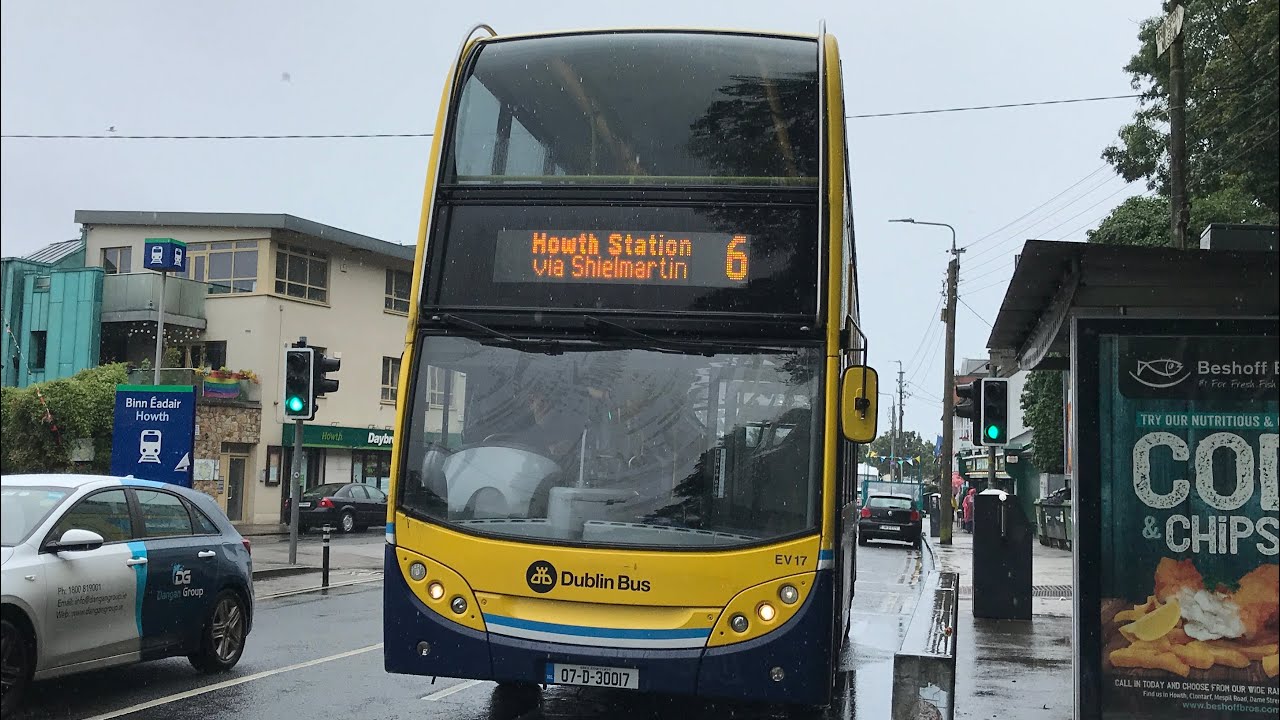 Dublin Bus | Route 6 to Howth Station | Enviro 400 Volvo B9TL | EV17 ...