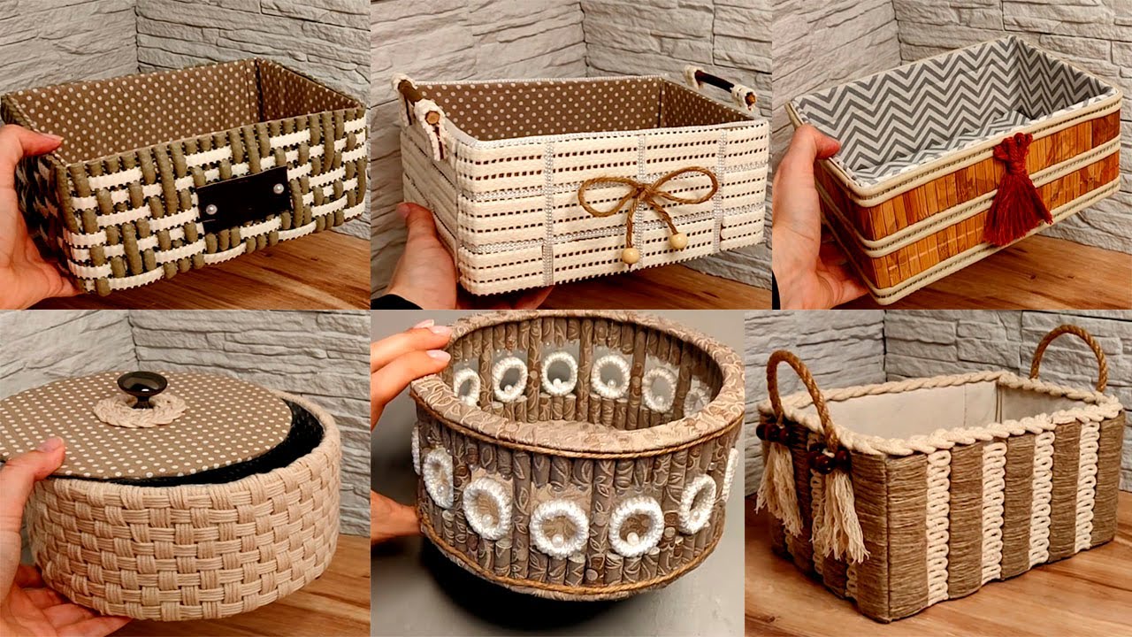 6 incredible ideas made from cardboard DIY storage boxes - YouTube