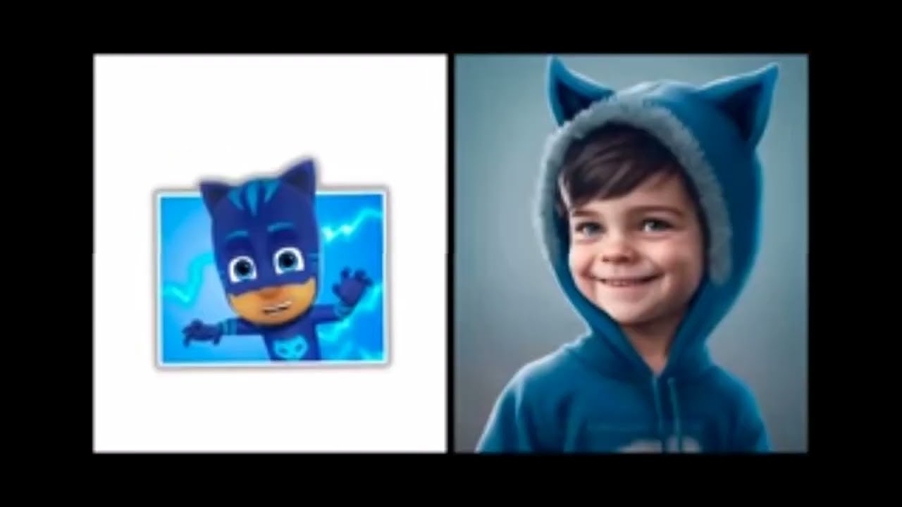 PJ masks characters as humans! - YouTube