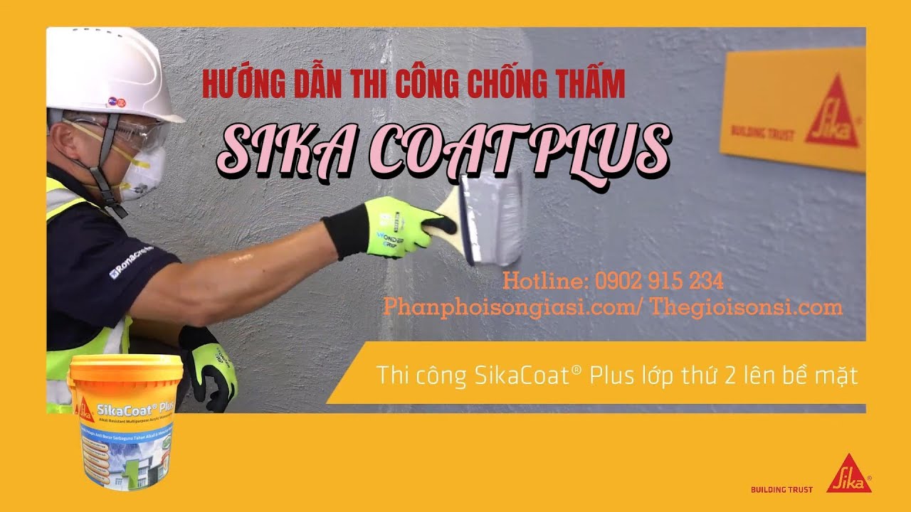 Hướng dẫn thi công màng chống thấm đàn hồi đa năng gốc Acrylic - SikaCoat Plus - YouTube