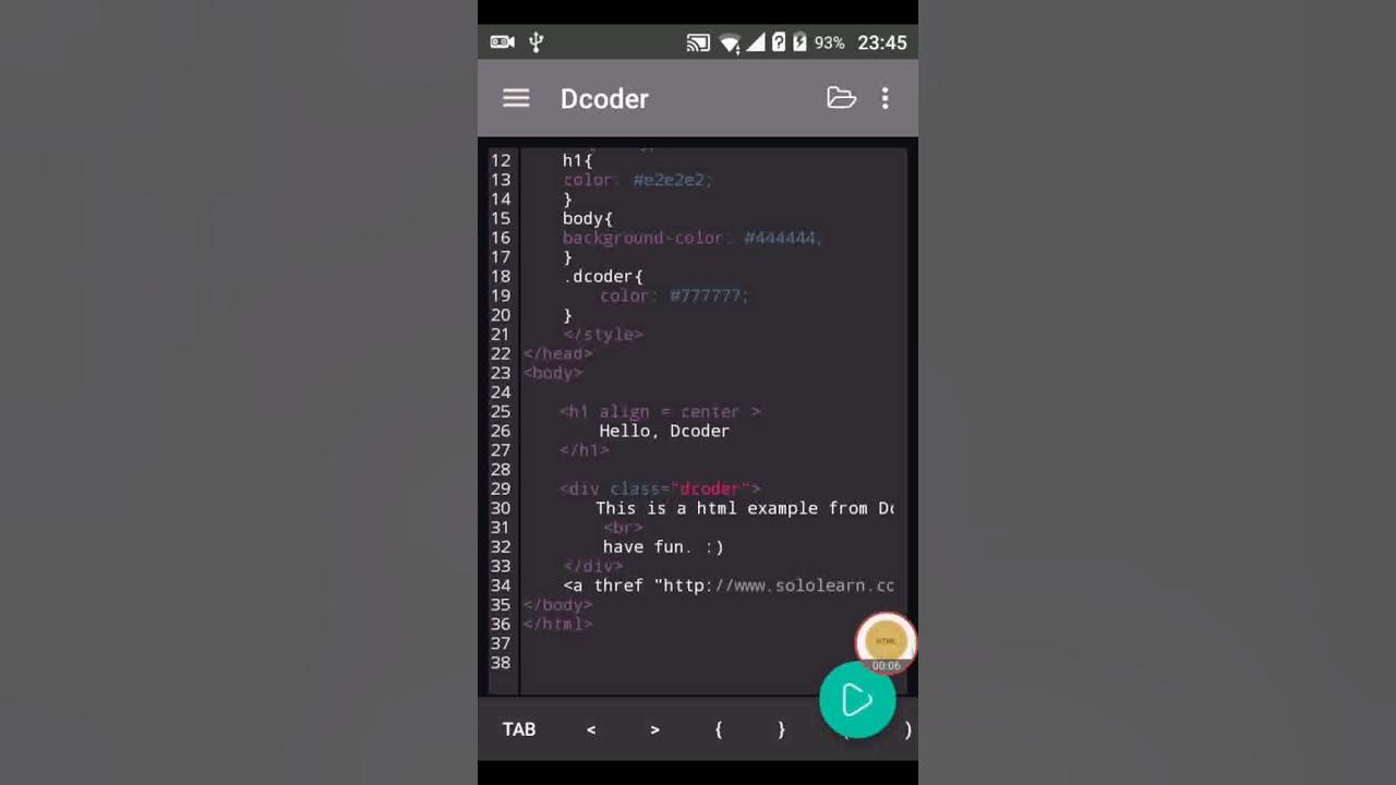 Dcoder create html code - YouTube