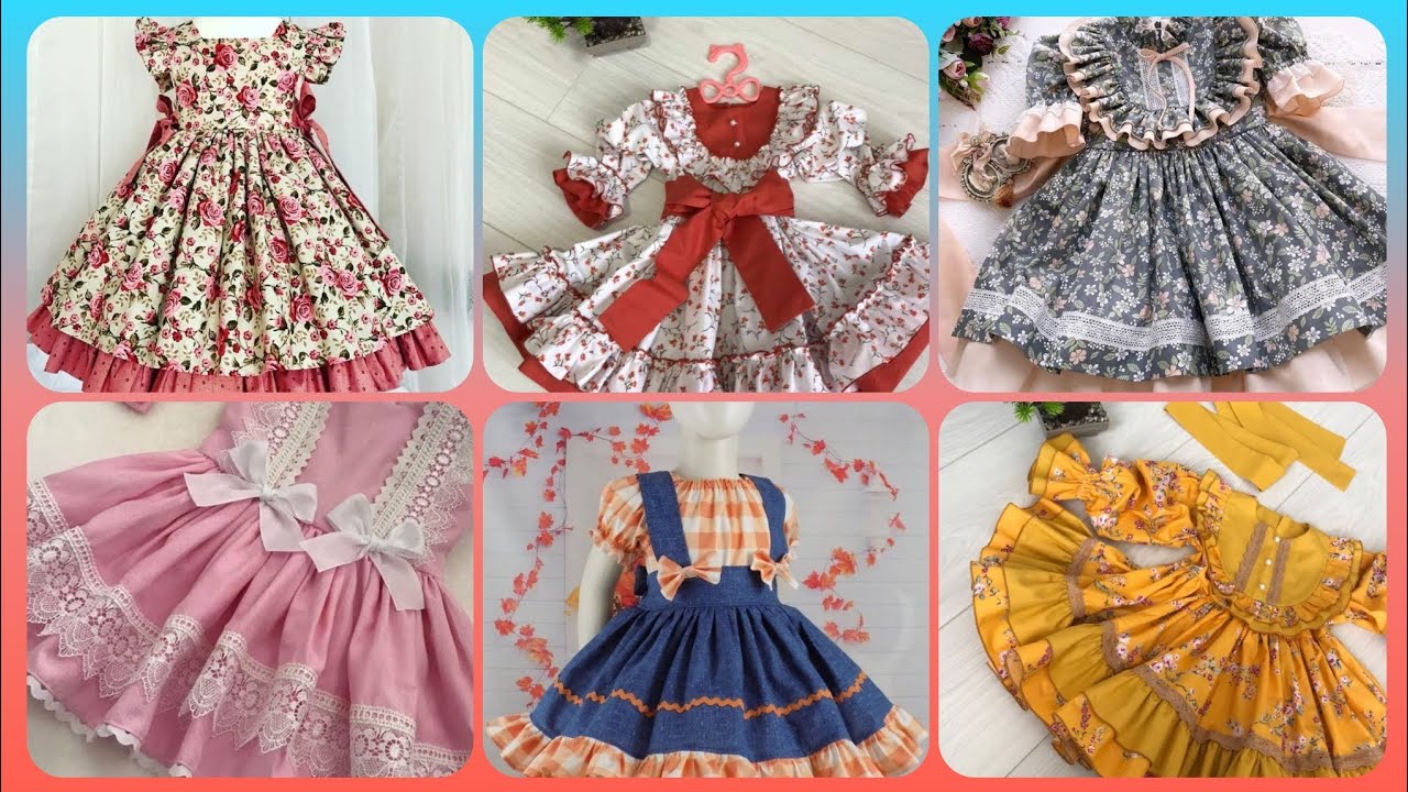 Baby girl Layered Floral Ruffle Frocks |Beautiful vintage frocks ...