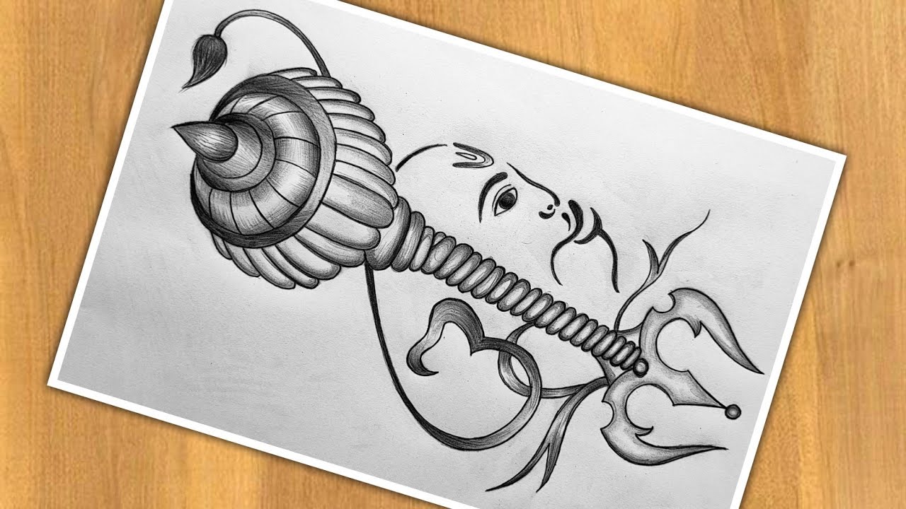 Hanuman Gada Drawing