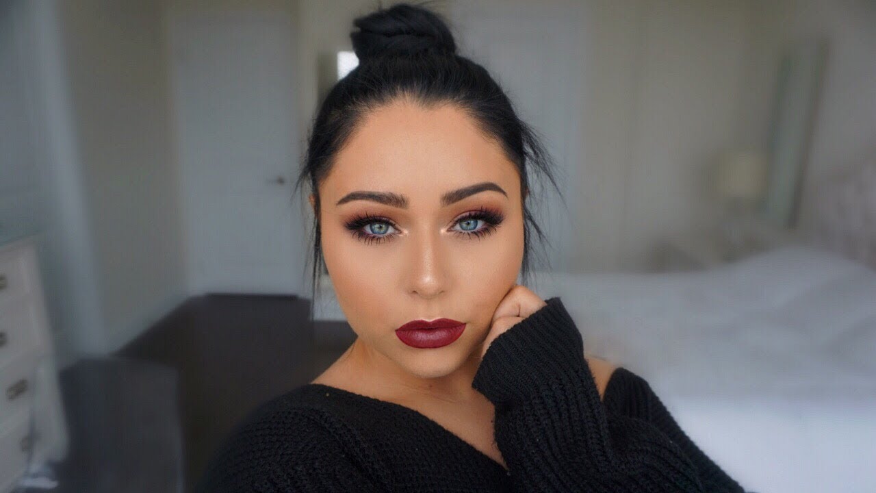 BERRY TONED GLAM MAKEUP TUTORIAL - YouTube