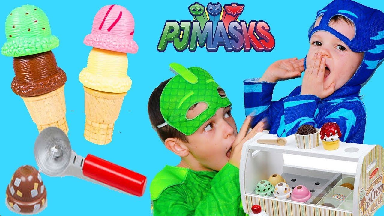 PJ Masks Catboy & Gekko Missing Toy Ice Cream! - YouTube