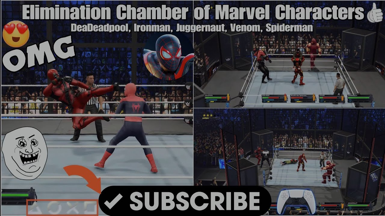 Elimination Chamber of Marvel Characters - WWE 2K24 PS5 4K 60FPS - YouTube