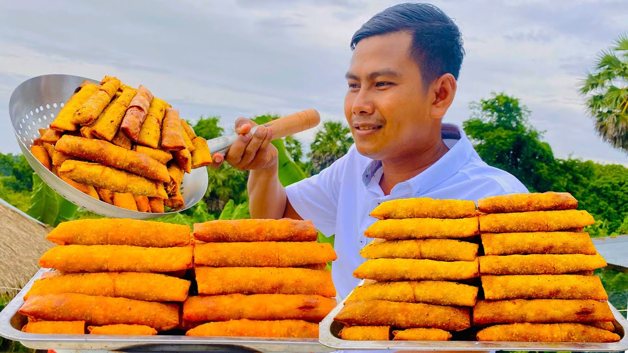 Most Famous Deep Fried Spring Roll ! Spring Roll Recipe | Cook And Eat ...
