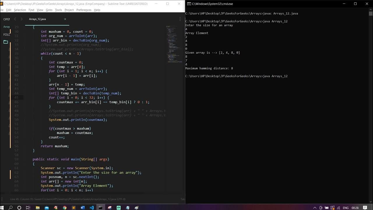 Find a rotation with maximum hamming distance !!!!!!!!😥 - YouTube