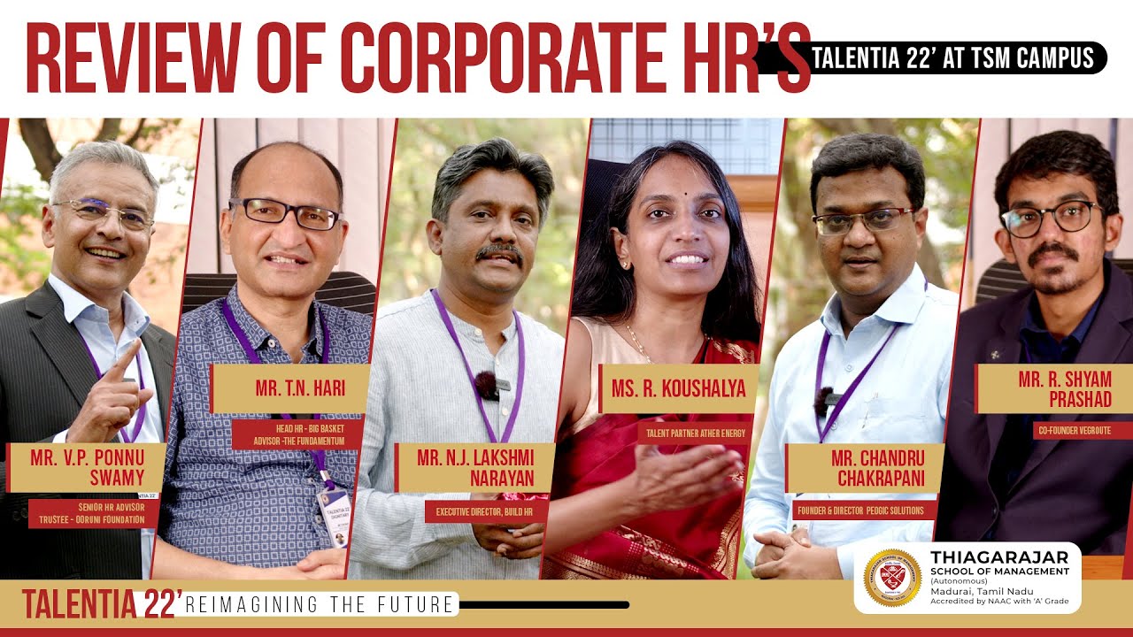 TSM Madurai | Review of Corporate HR's TALENTIA 22' at TSM Campus - YouTube