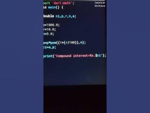 pow() function of dart: math calculate compound interest in Dart - YouTube