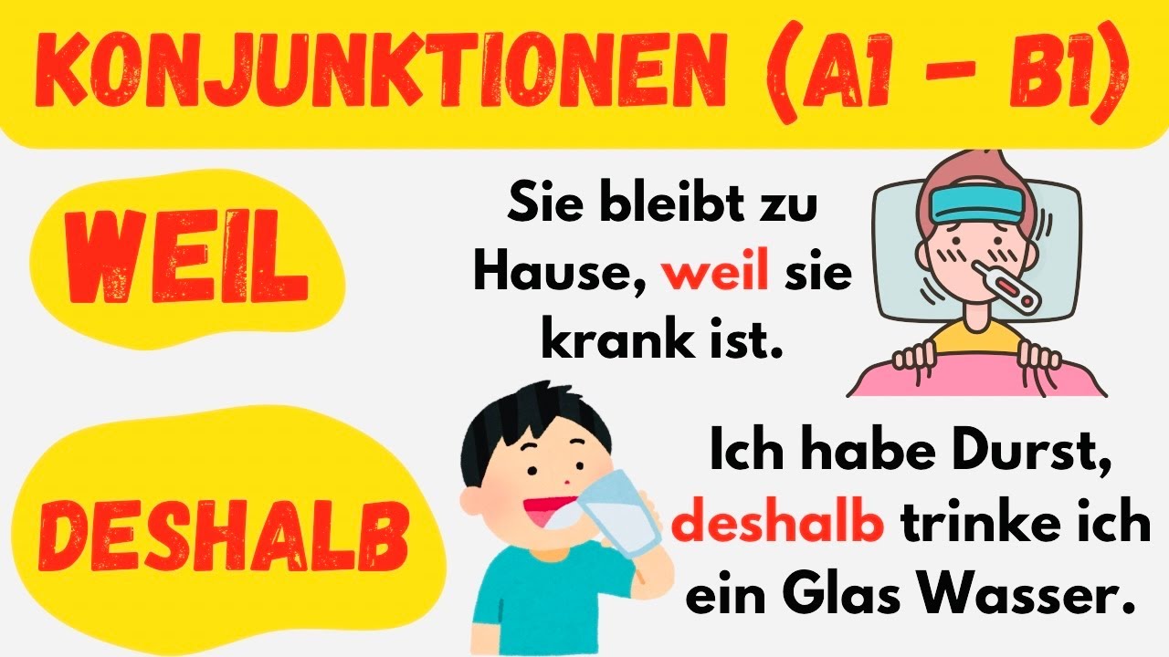 Learn German Subordinating Conjunctions: ‘Weil’ and Deshalb’ with ...