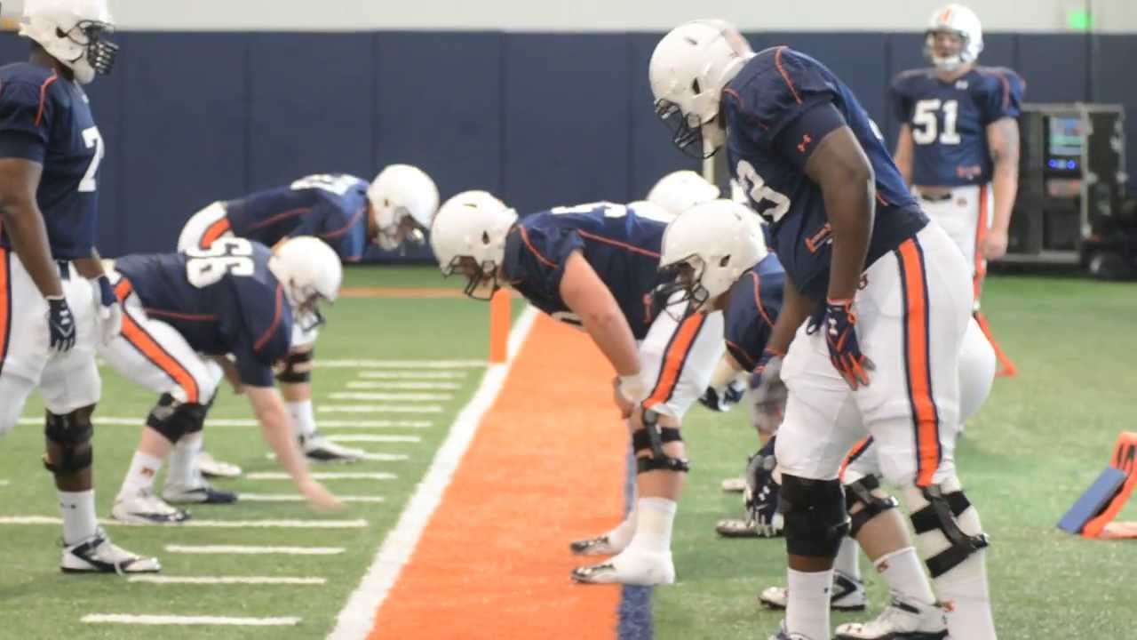 Auburn Offensive Line--Practice 5 - YouTube