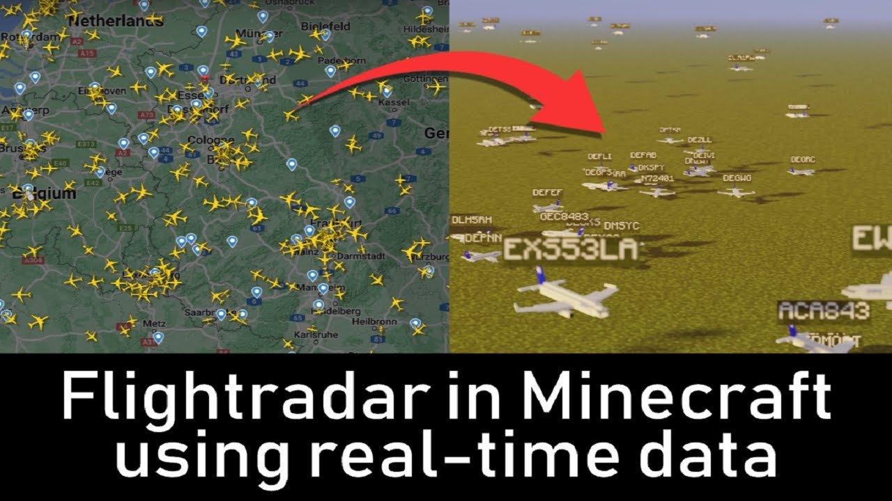FLIGHTRADAR IN MINECRAFT | Importing real-time telemetry data into ...