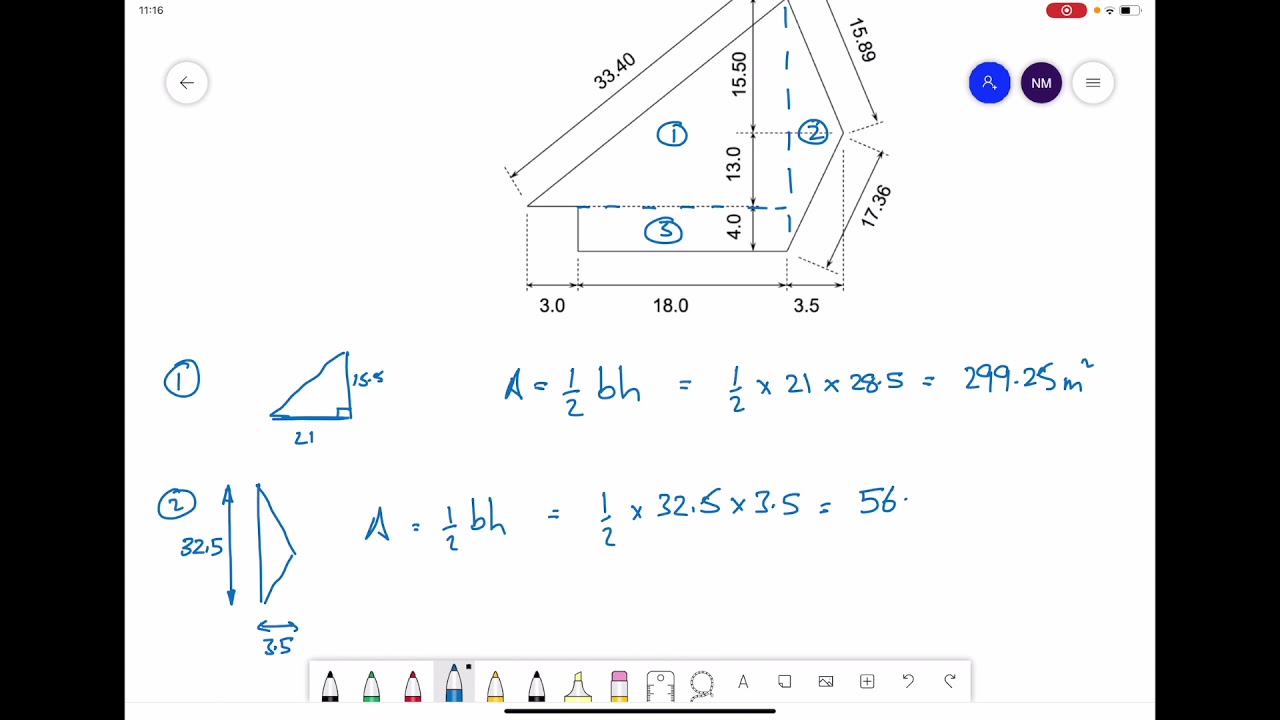 Simple Area Calculations - Example 4 - YouTube