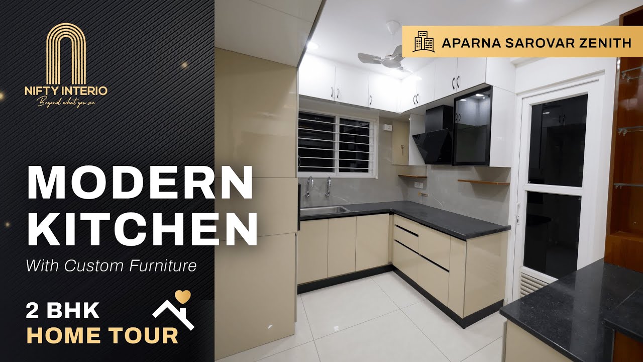 Minimalist Home Tour | Modern Kitchen | 2 BHK Residence | Aparna ...