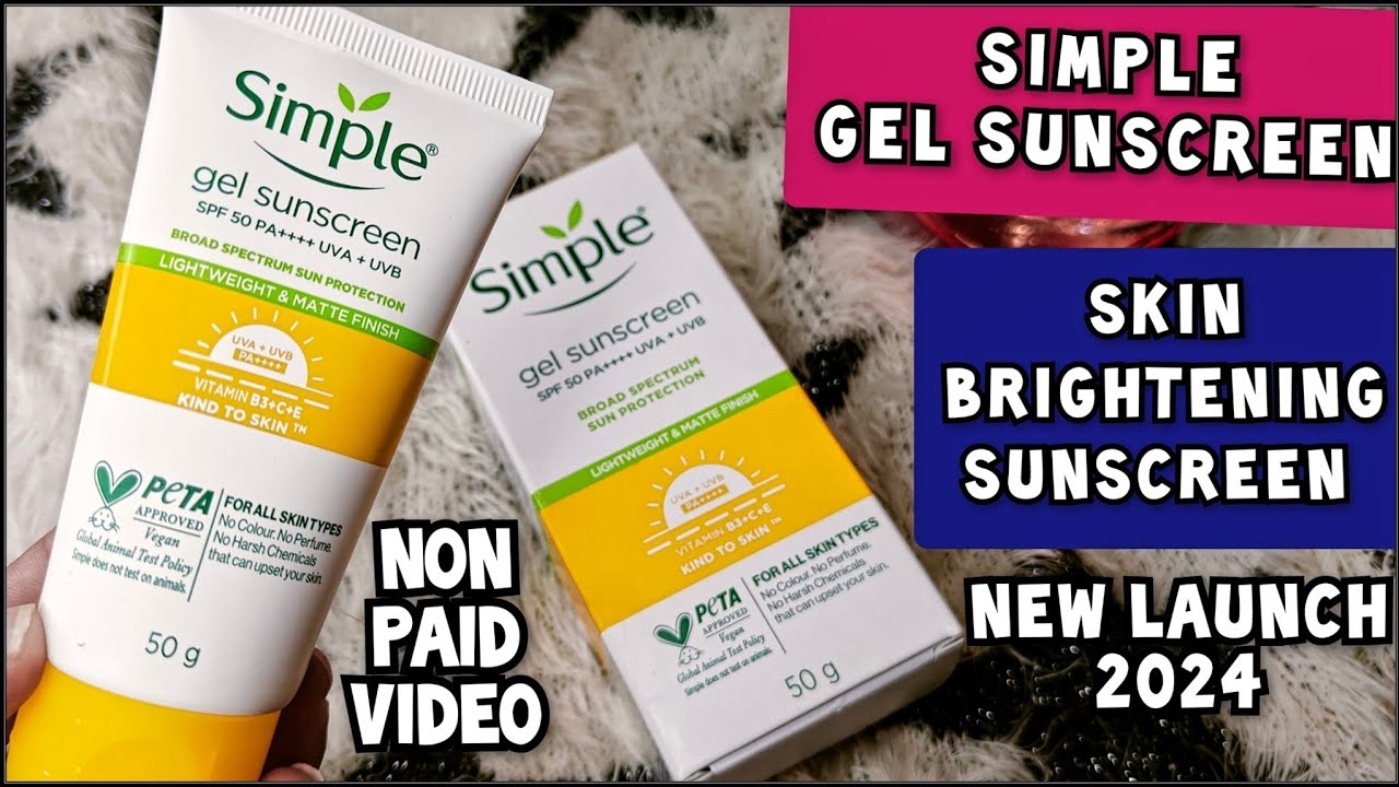 Gel Sunscreen For Oily Skin | Simple Gel Sunscreen Spf 50 PA++++ UVA ...
