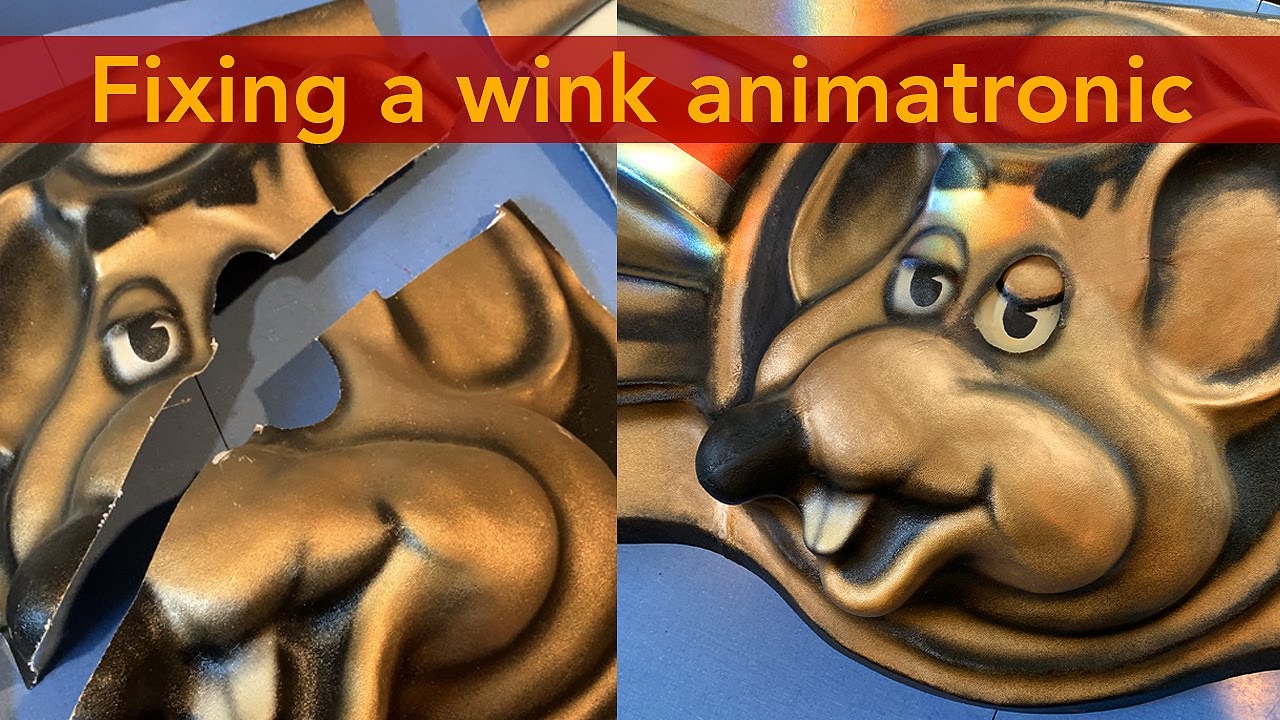 Fixing a Chuck E Cheese animatronic wink! - YouTube