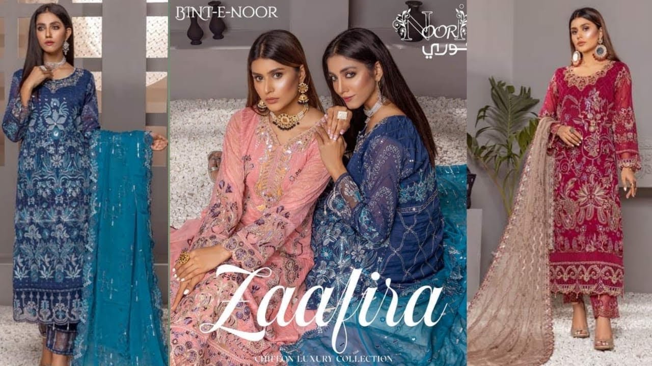 Bint E Noor by Zaafira Luxury Chiffon Eid Collection 2023 - YouTube