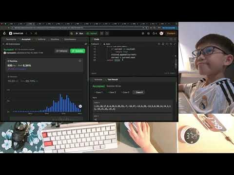 LeetCode | Python | HHKB keyboard | 40 min real time | no talking | EP-23 - YouTube