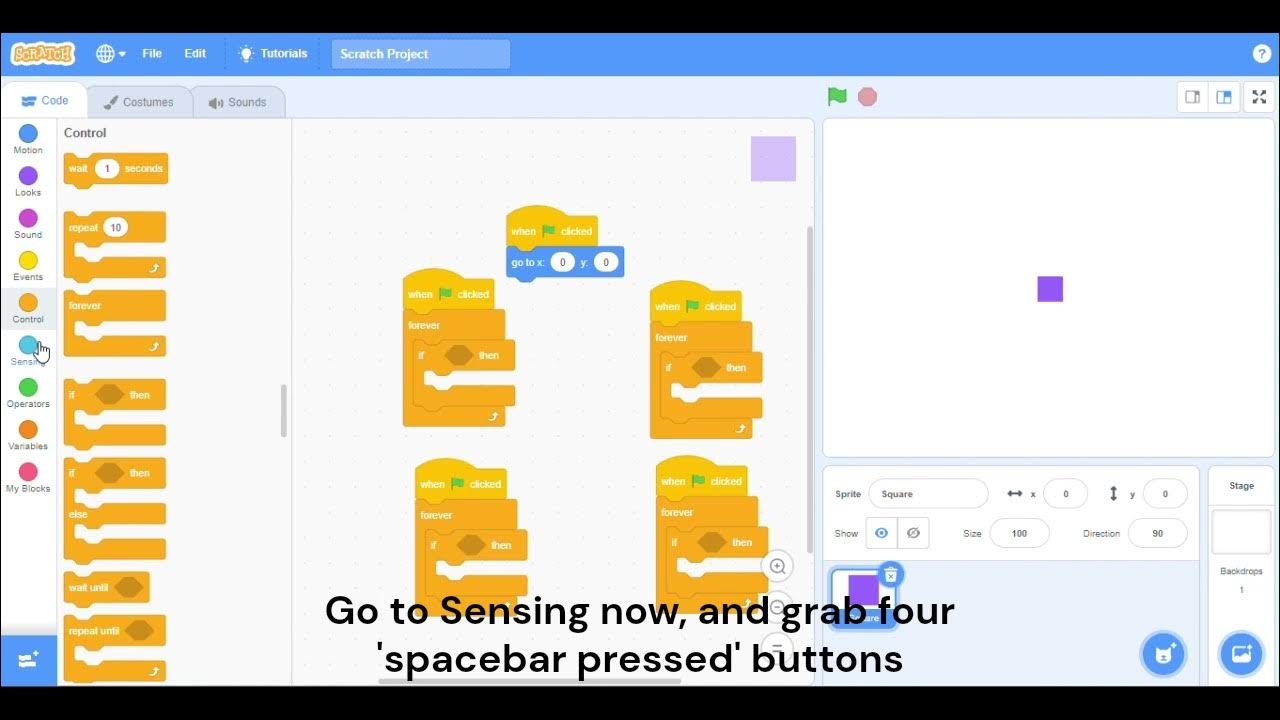 How to make a character move in scratch - YouTube