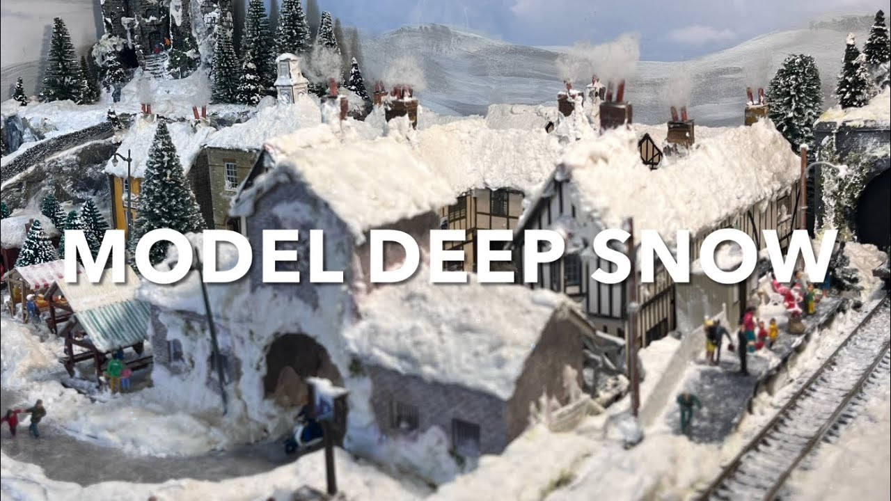 MODEL DEEP SNOW WITH SNOW PASTES - WINTER MAGNORAIL VILLAGE DIORAMA ...