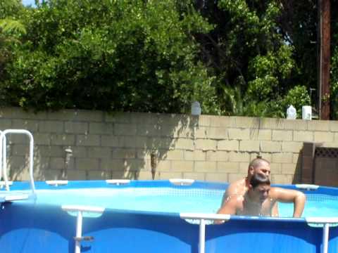 THE BOYS FIGHTING IN THE POOL - YouTube