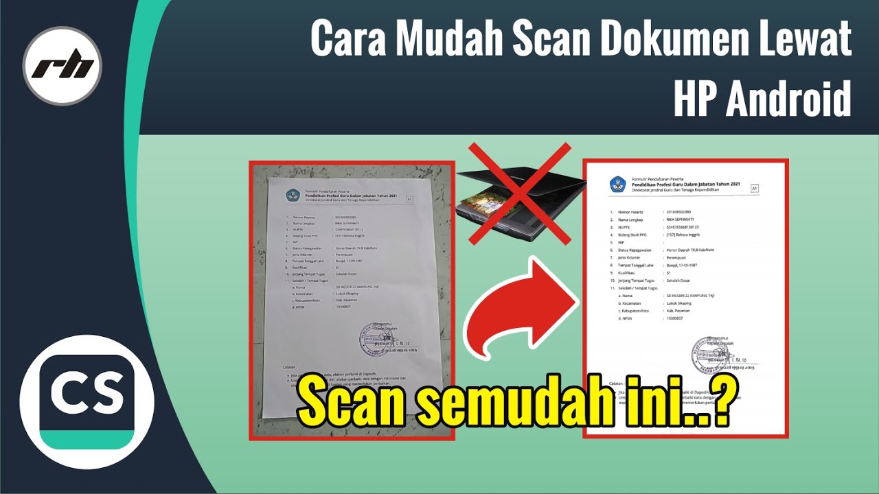 Cara Mudah Scan Dokumen Lewat HP Android - YouTube