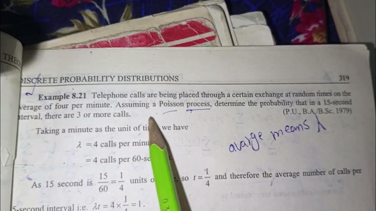 lecture 11 part 4 statistical theory chapter 8 topic:fit a Poisson distribution example 8.20 to ...