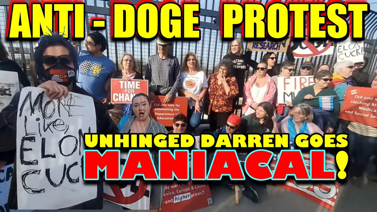 My Freedom Hindered at Anti-DOGE Anti-Trump Protest by Maniacal Darren ...