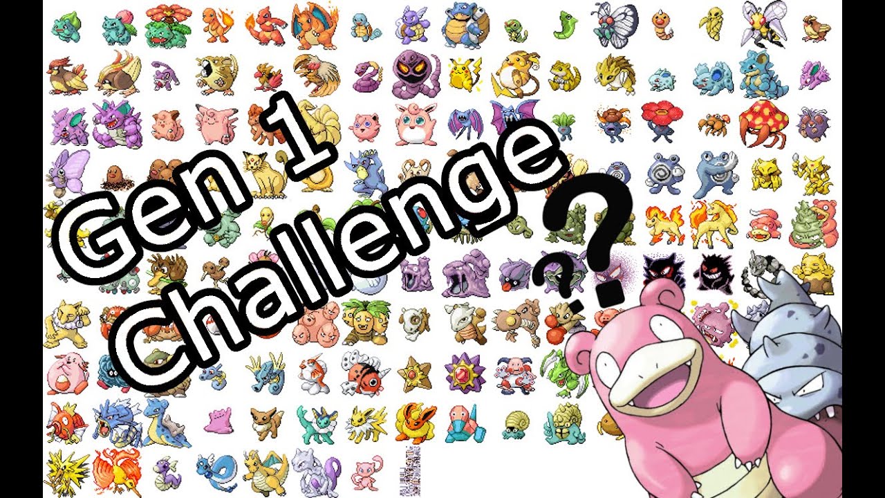 Slowbro attempts the Gen 1 Challenge! - YouTube