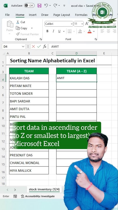 To sort data in ascending order (A to Z or smallest to largest) in Excel. 👉 Apply SORT Formula ...