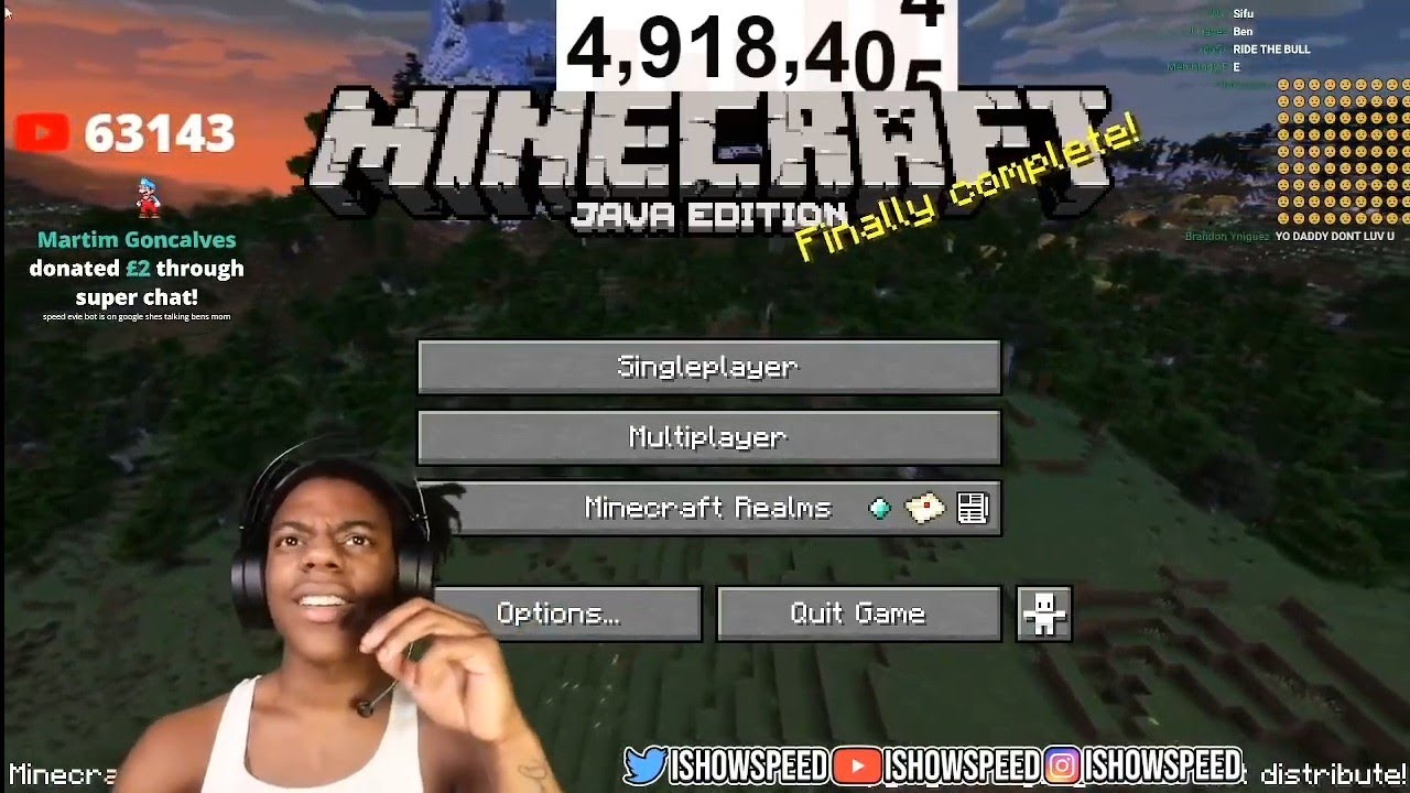 IShowSpeed Plays Minecraft Part 1 (Full Video) - YouTube