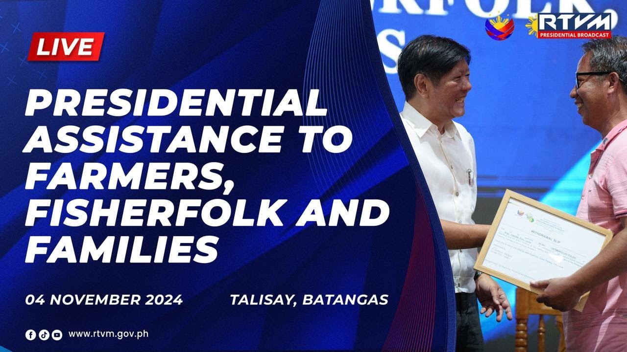Presidential Assistance to Farmers, Fisherfolk & Families affected by ...