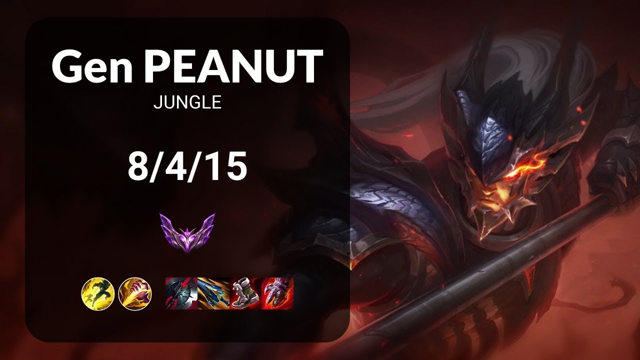 Gen Peanut Xin Zhao vs Lee Sin JUNGLE - KR MASTER Patch 14.5 - YouTube