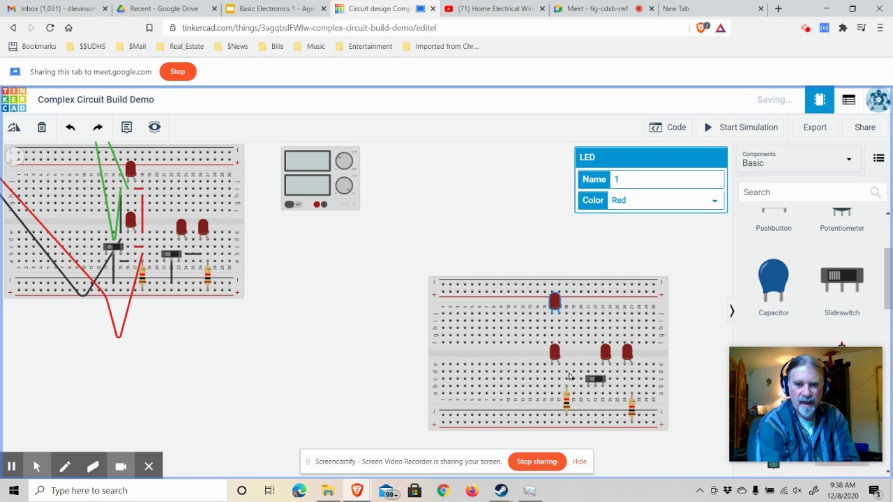 Basic Electronics UDHS Making a Complex Circuit in Tinkercad Part 1 ...
