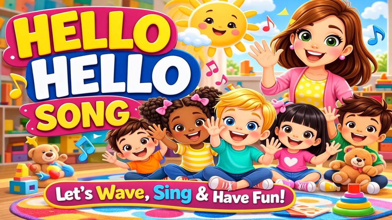 Hello Song👋 | Fun Greeting Song for Kids | Preschool Hello Song - YouTube