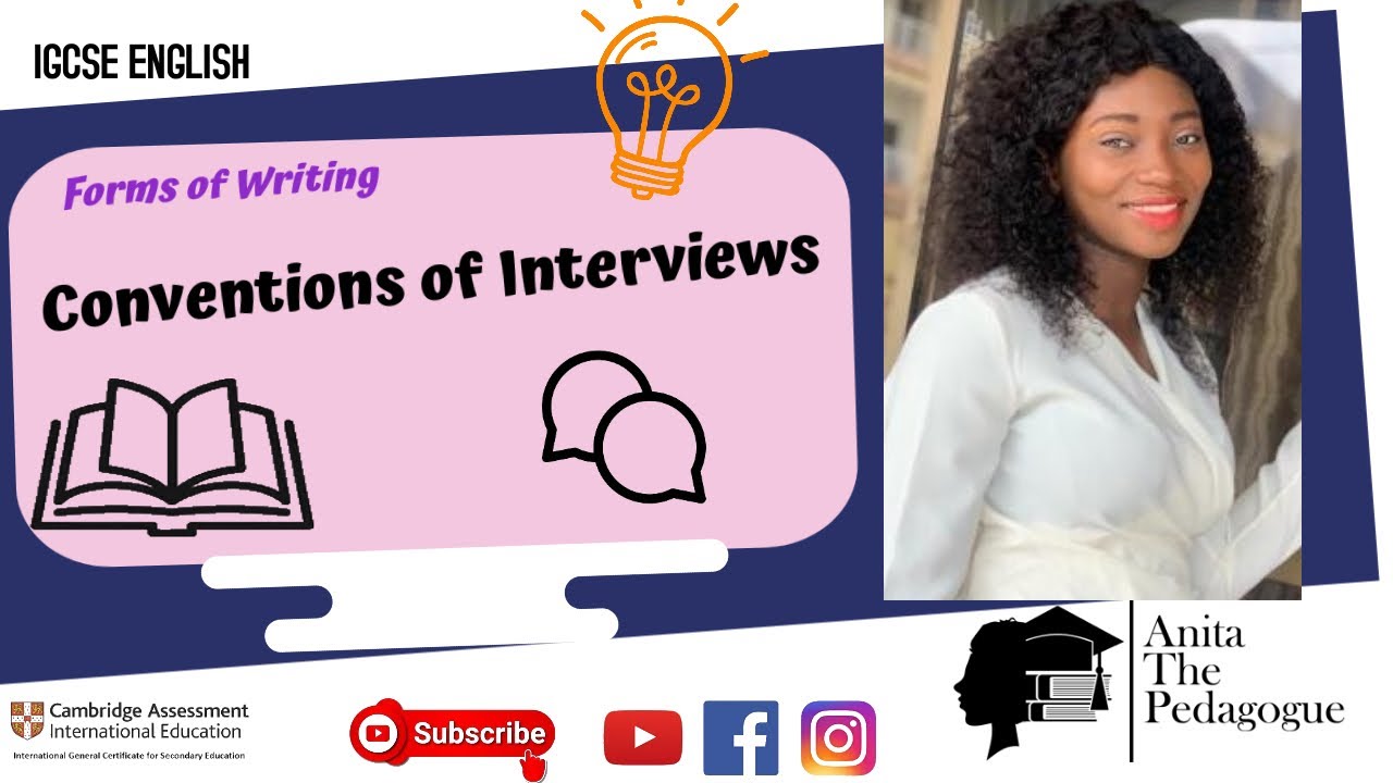 Conventions of Interviews IGCSE English Language - YouTube