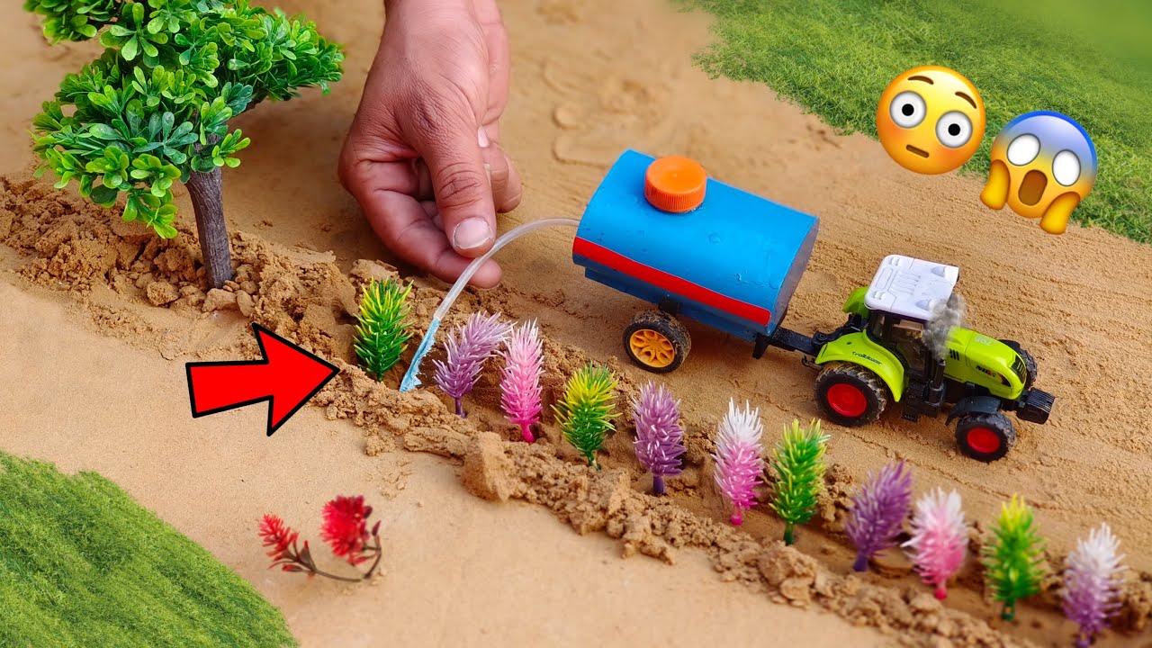 diy tractor water tanker machine science project | mini water pump ...