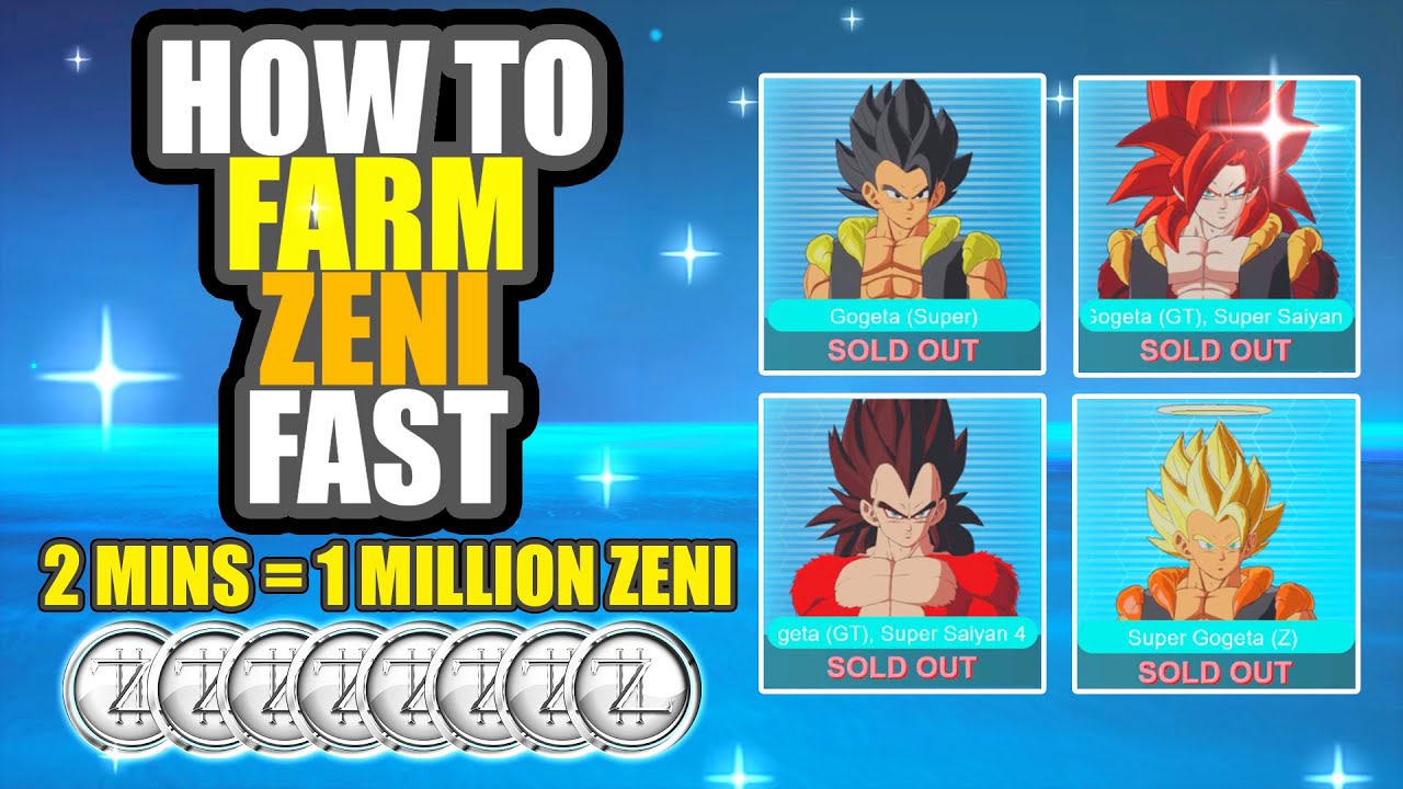 The Best Farm Method For Zeni In Dragonball Sparking Zero - YouTube
